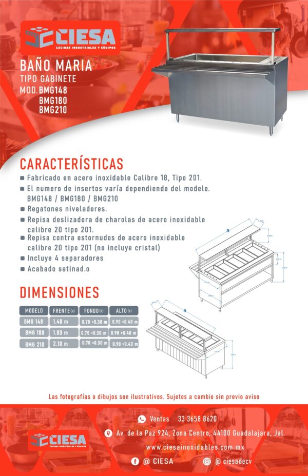 Barra Fria Tipo Gabinete A Hielo – Muebles en acero inoxidable